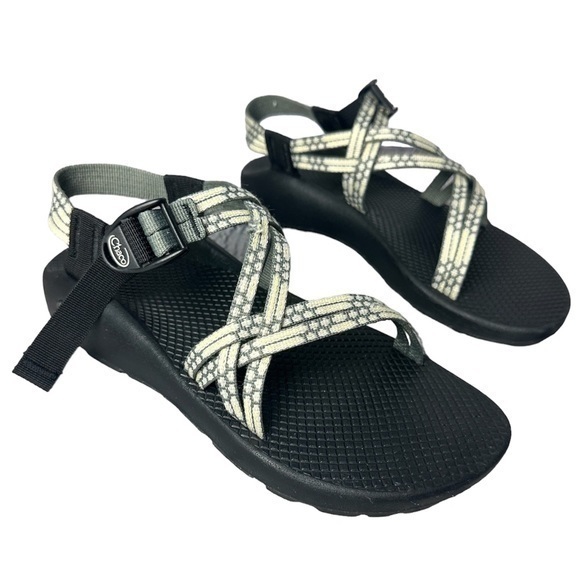 Chaco | Shoes | Chaco Sandals Double Strap Design Yellow Gray Honeycomb ...